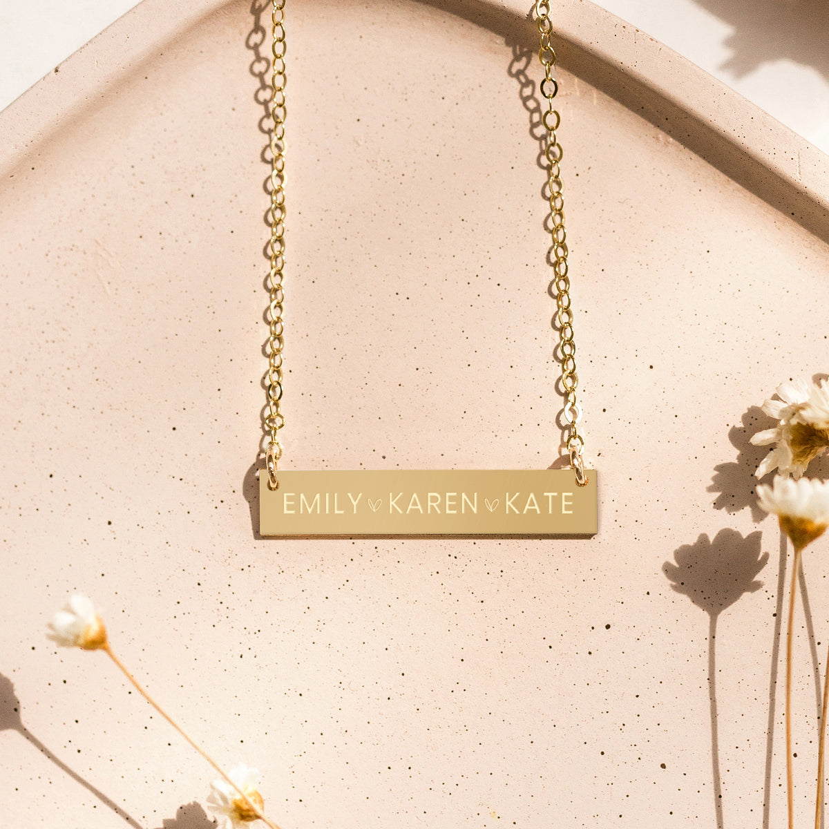 Personalized Kid's Names Bar Necklace – Zen and Zuri